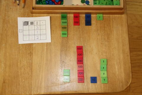 Subtraction With the Stamp Game - Montessori Album