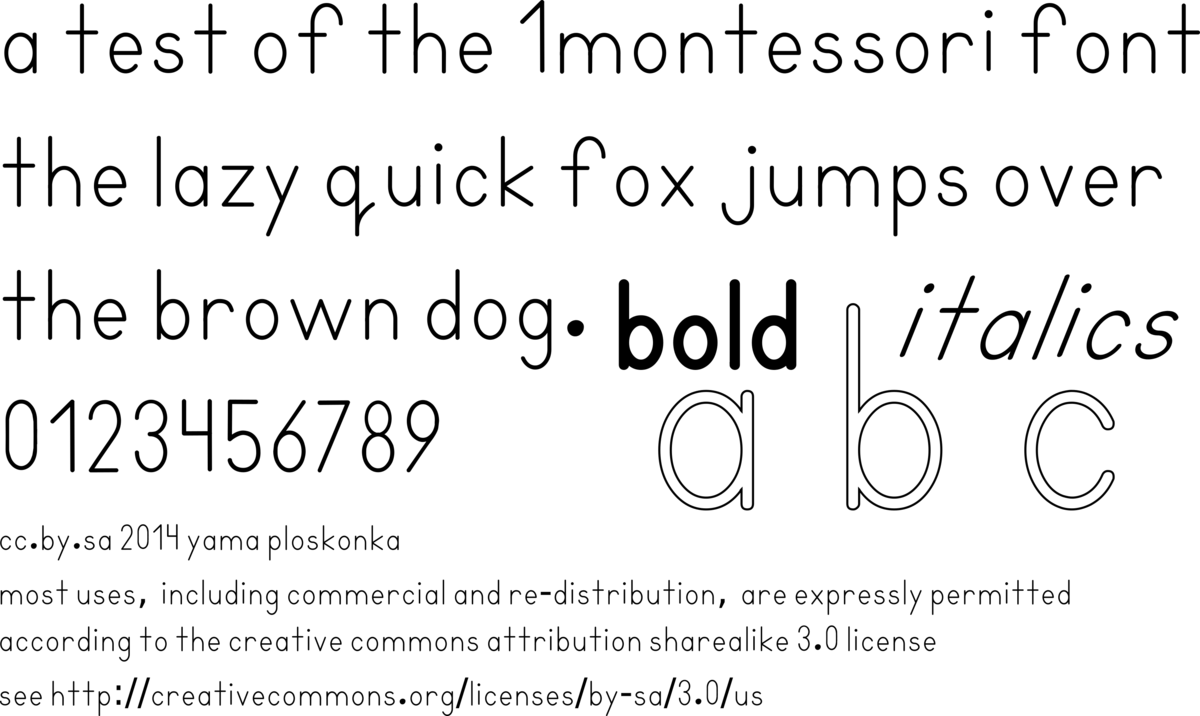 Free Font - Montessori Album