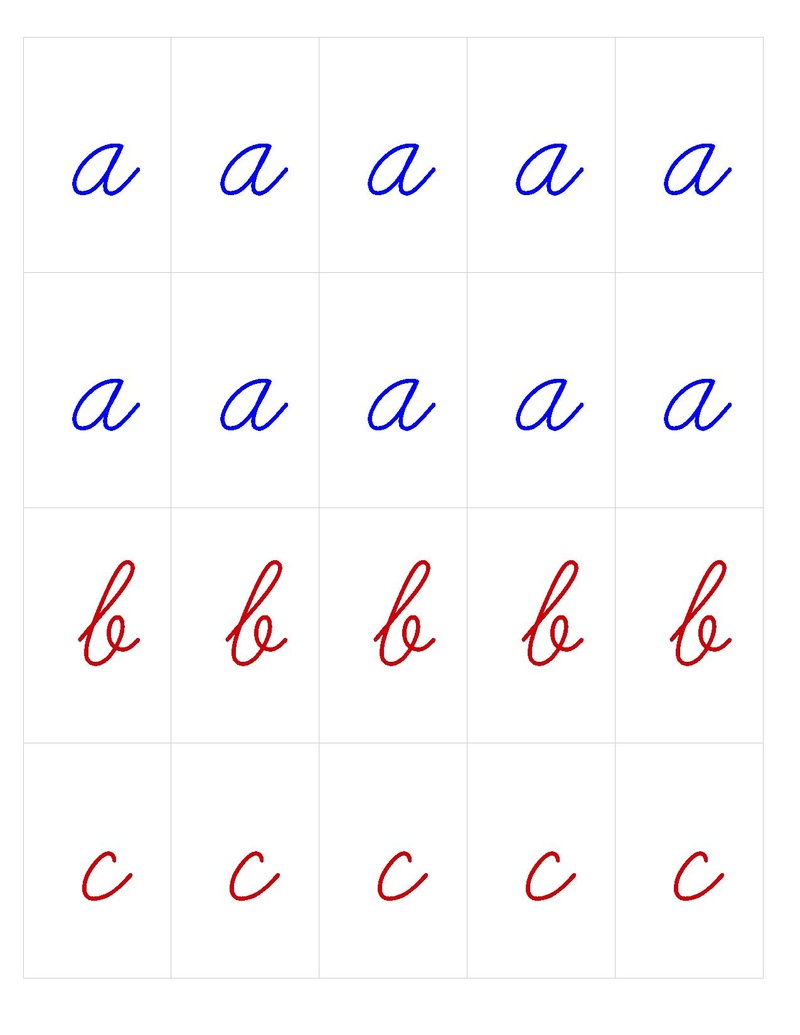 File:Movable Alphabet - cursive.pdf - Montessori Album
