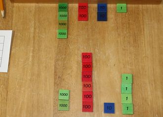 Subtraction With the Stamp Game - Montessori Album