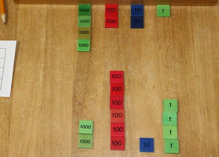 Subtraction With the Stamp Game - Montessori Album