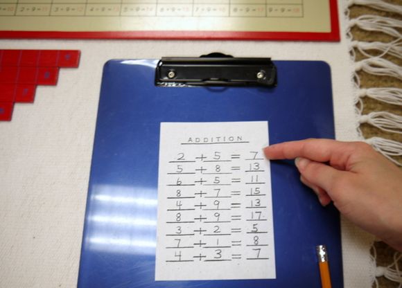 Addition With Strip Board - Montessori Album