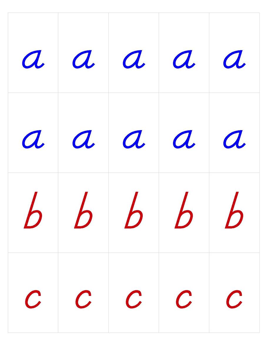 File:Movable Alphabet - semi-cursive.pdf - Montessori Album